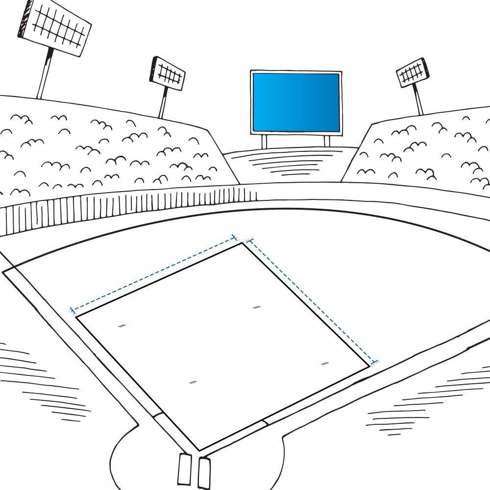 Baseball Field Clip Art Black And White